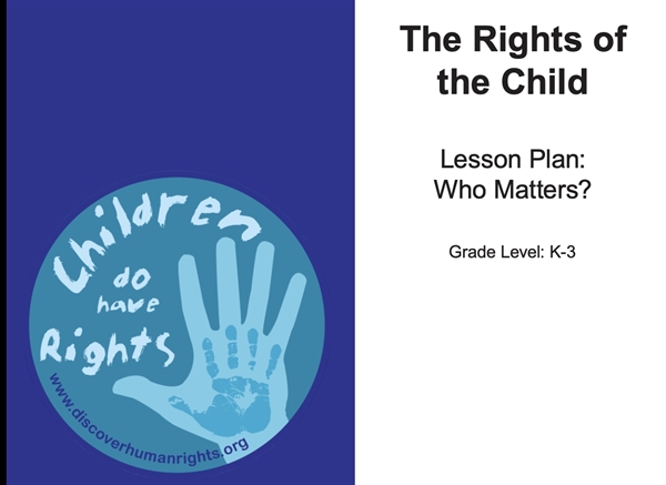 Lesson Plan: Who Matters? Grade K-3 - The Advocates for Human Rights