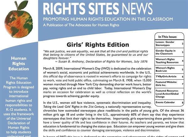 Rights Sites News: Girls' Rights Edition - The Advocates for Human Rights